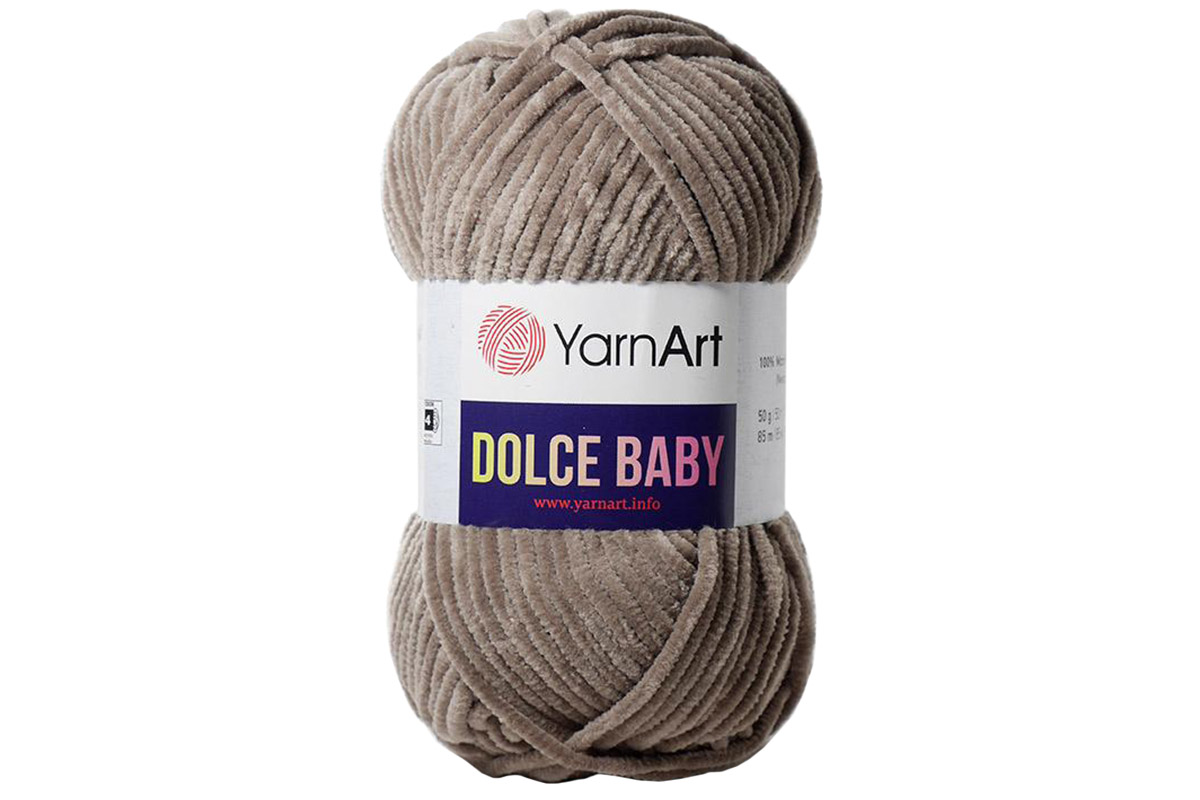Пряжу YarnArt Dolce Baby цвет 754 кофе с молоком – купить дешево