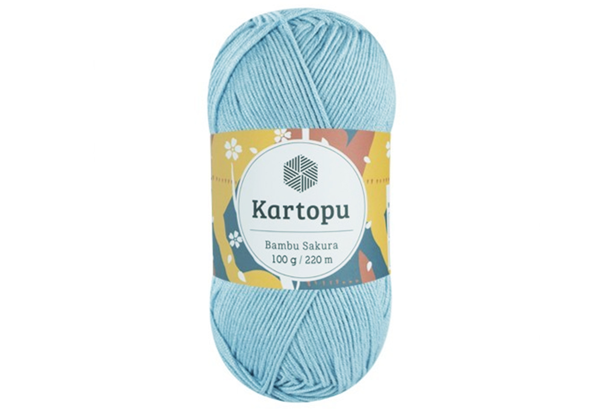 Пряжу Kartopu Bambu Sakura цвет K540 бледно-голубой – купить дешево