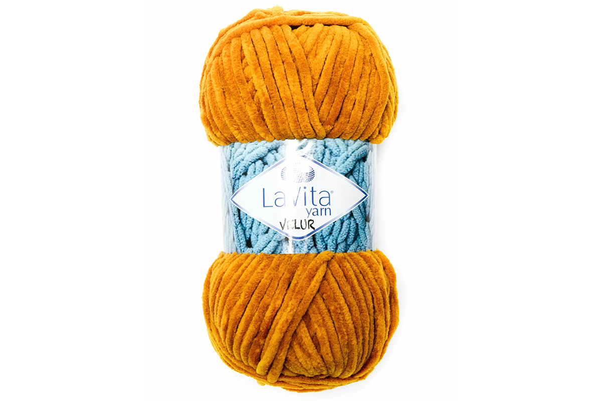 Пряжу Lavita Yarn Velur цвет 7108 горчичный – купить дешево
